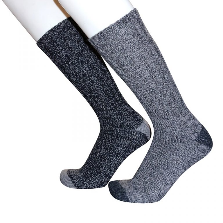Merino Wool Ragg Crew Socks - 2 Pairs - Men - Sealox Health Premium ...